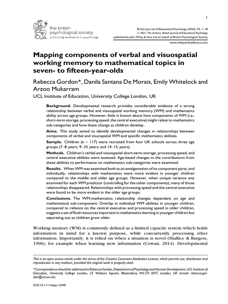 Gordon Et Al., 2022 | PDF | Mental Chronometry | Cognitive Psychology
