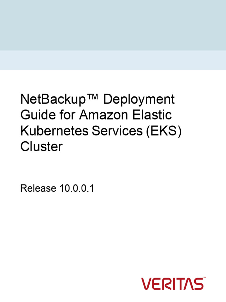 NetBackup10001 DeployGuide EKS | PDF | Computing | Information Technology