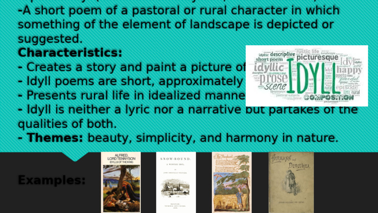 Characteristics of Idyll Poems | PDF