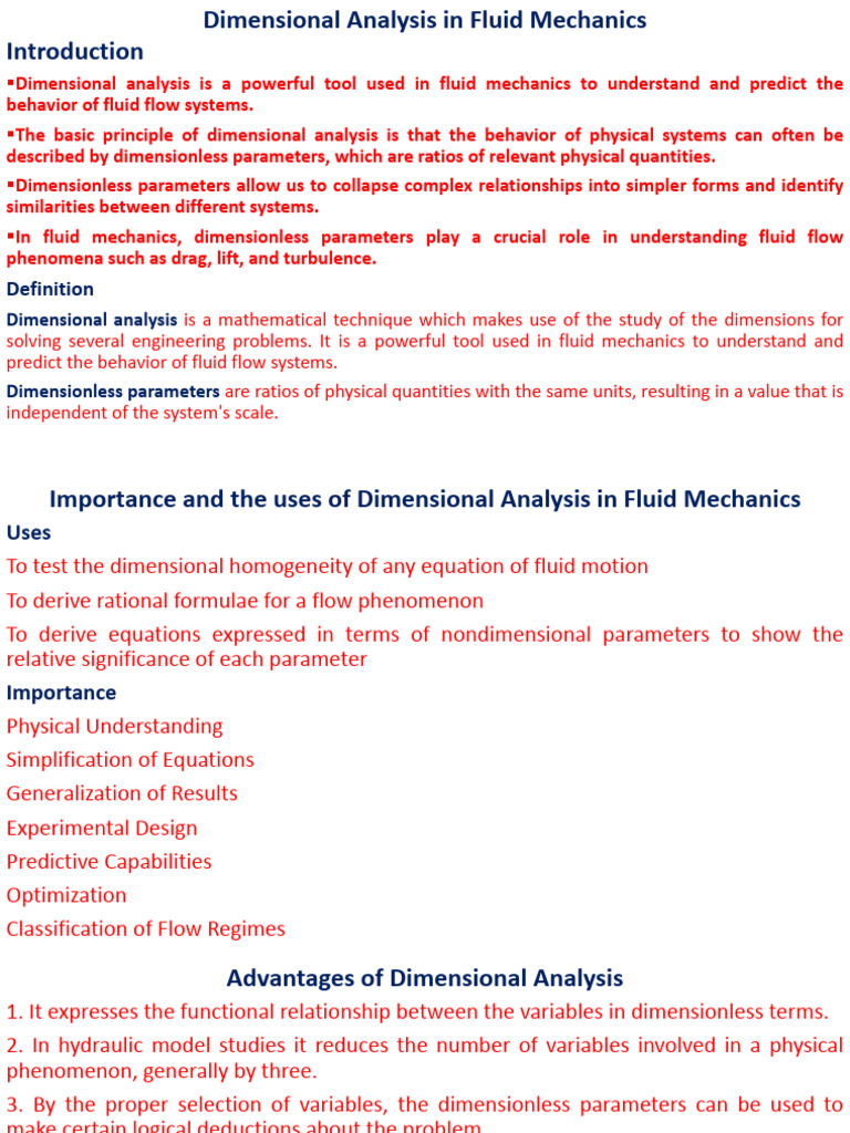 Dimensional Analysis (1) (1) FLUID MECHANICS | PDF | Mathematical Analysis | Fluid Dynamics