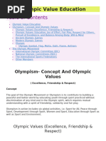 Olympic Value Education Notes Class11 | PDF | Olympic Games | Sports ...