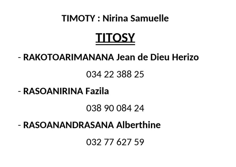 TIMOTY | PDF