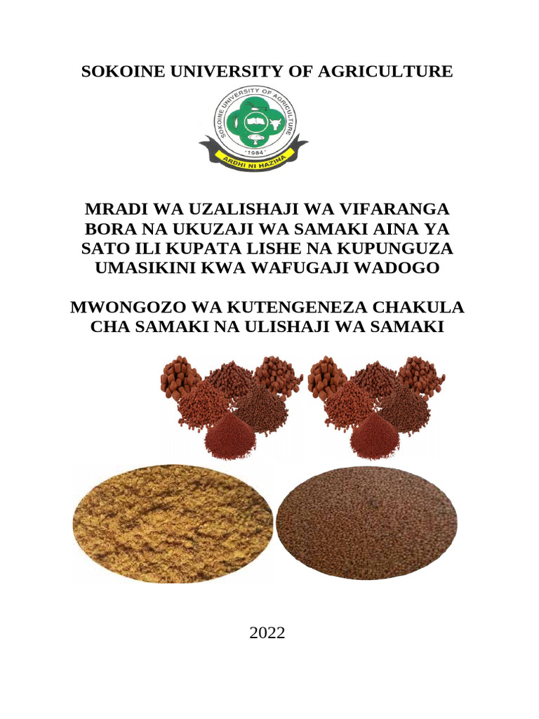 Final Manual Ya Chakula Cha Samaki - February 2022 | PDF
