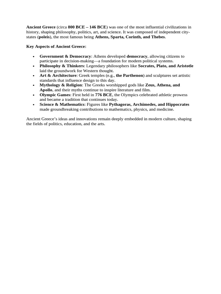 Ancient Greece | PDF
