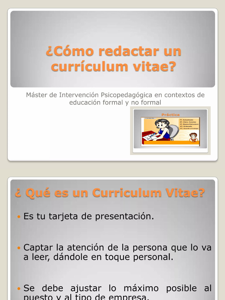 Como Redactar Un CV | PDF