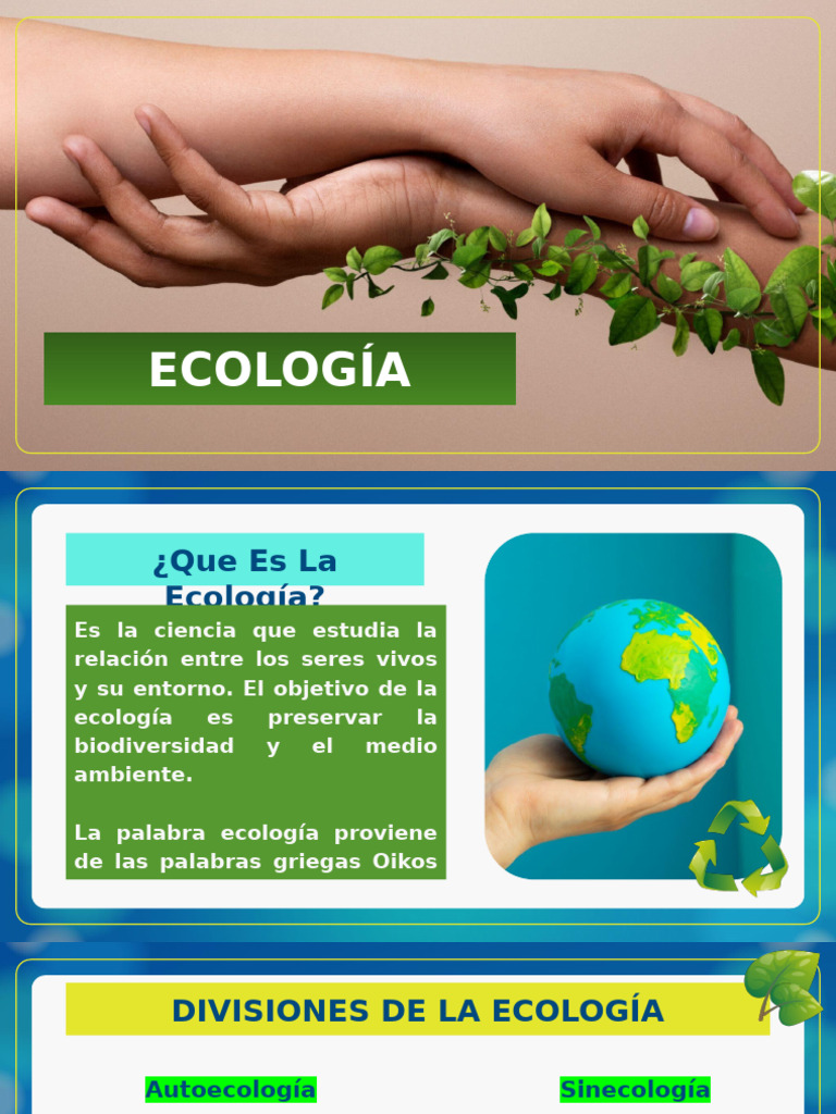 Introducción a la Ecología y sus Divisiones | PDF