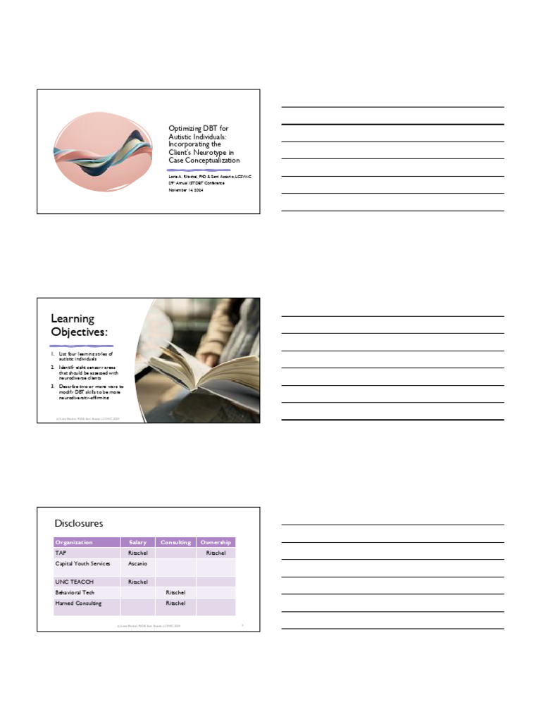 Conceptualization and Eval For Asd in DBT | PDF | Autism | Perception