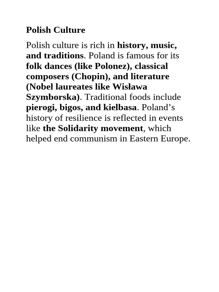 Explore Rich Polish Culture and Traditions | PDF