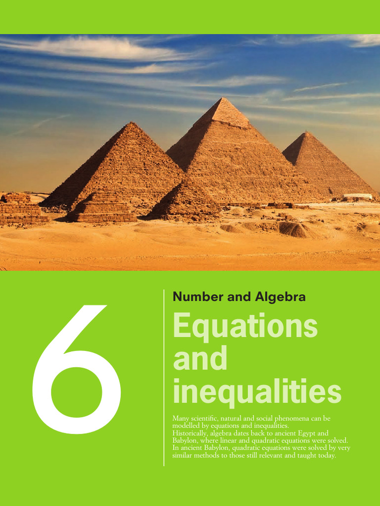 10 NC Chapter 6 Equations and Inequalities | PDF | Area | Equations