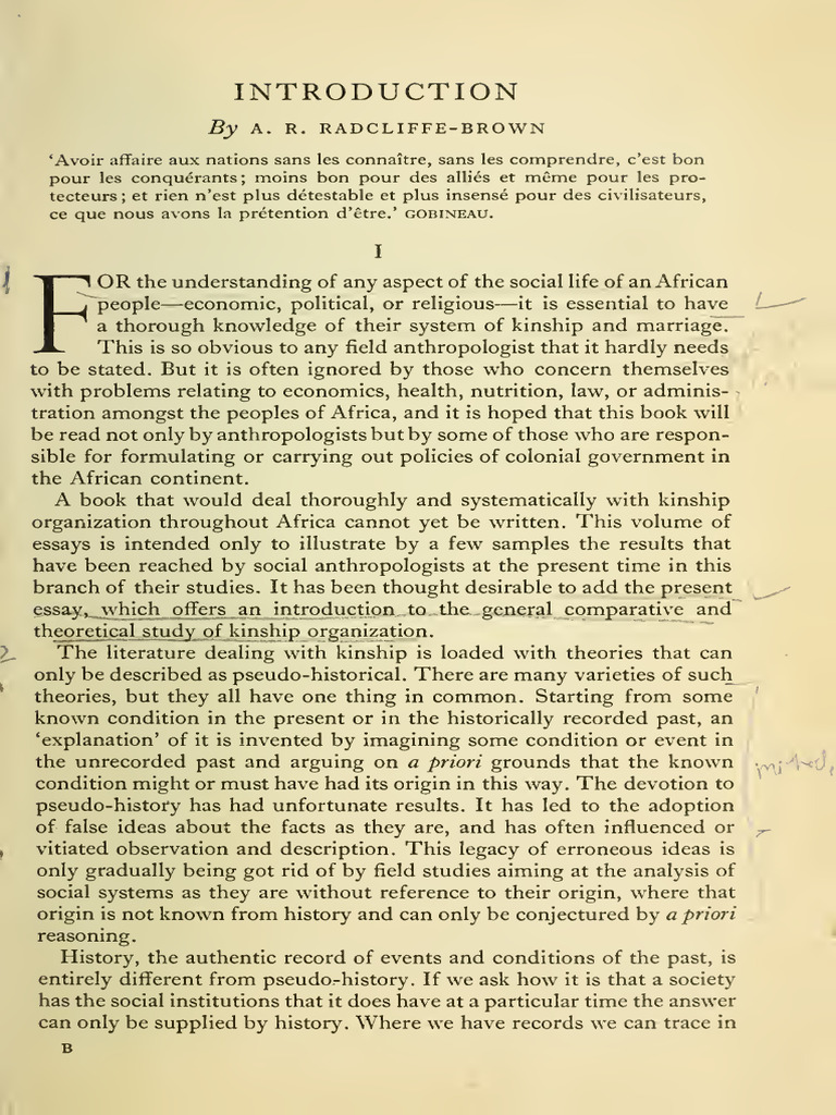 A R Radcliffe Brown | PDF | Kinship | Family