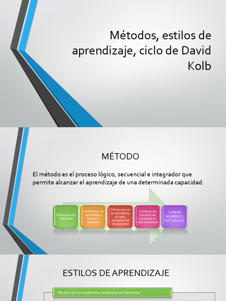 Métodos, estilos de aprendizaje, ciclo | PDF | Aprendizaje | Hemisferio cerebral