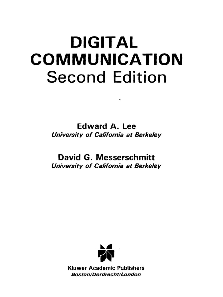 Digital Communication 2nd Edition | PDF