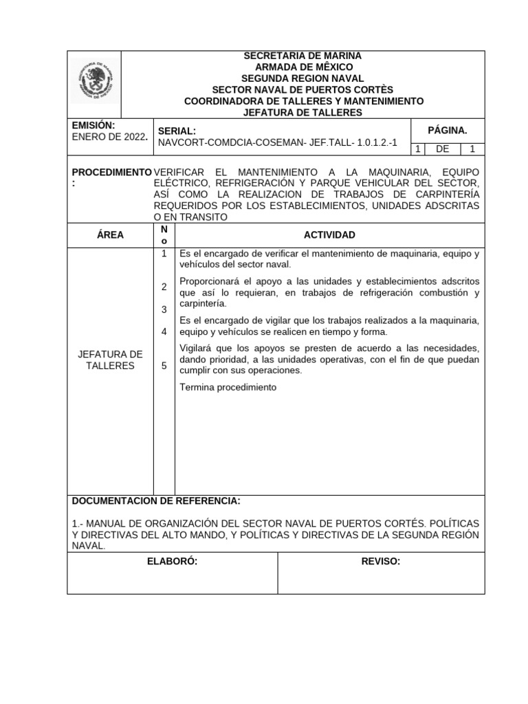 Formato para Elaboracion de Procedimientos | PDF