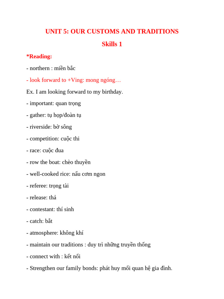 Unit 5 Skills | PDF