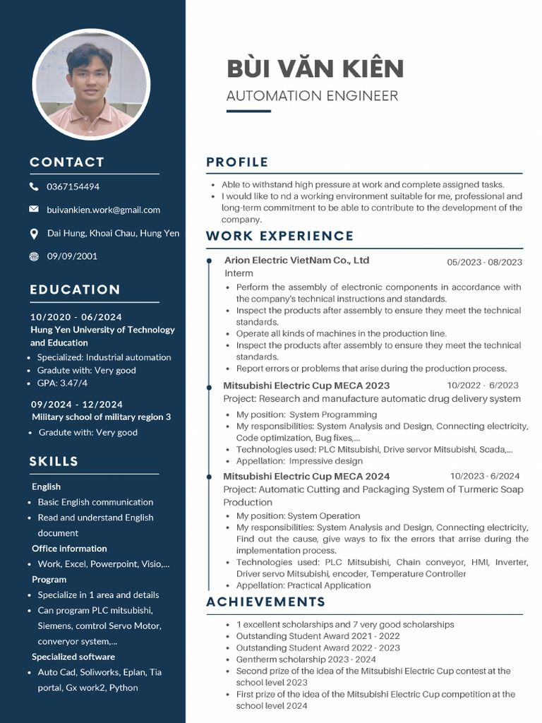CV - Bùi Văn Kiên - Automation Engineer | PDF