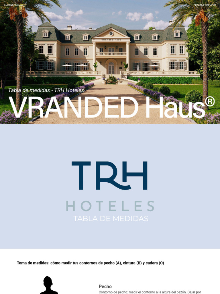 Tabla de Medidas TRH Hoteles Actualizado | PDF | Cintura