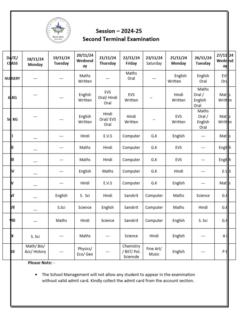 Term_2_Datesheet[_updated][1][2] | PDF