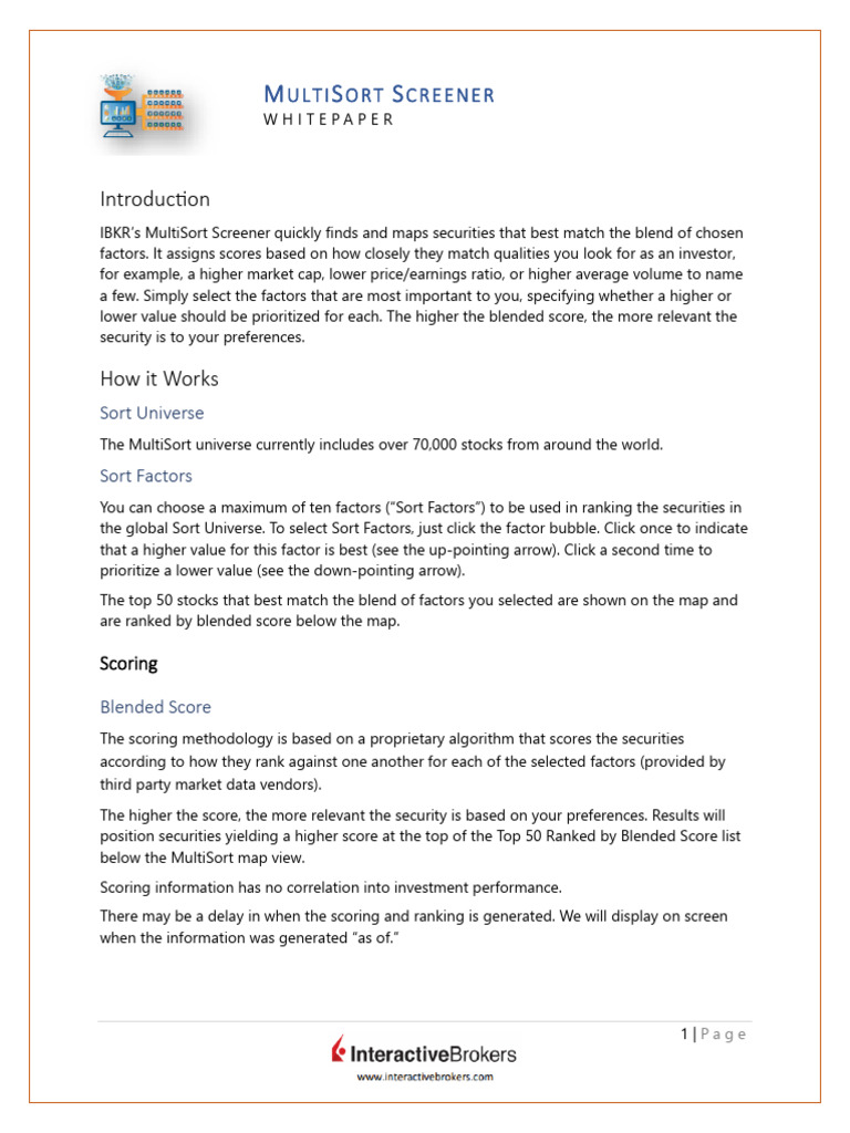Multisort Whitepaper Web | PDF | Investing | Securities (Finance)