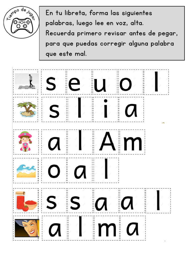 Juego de Formar Palabras | PDF