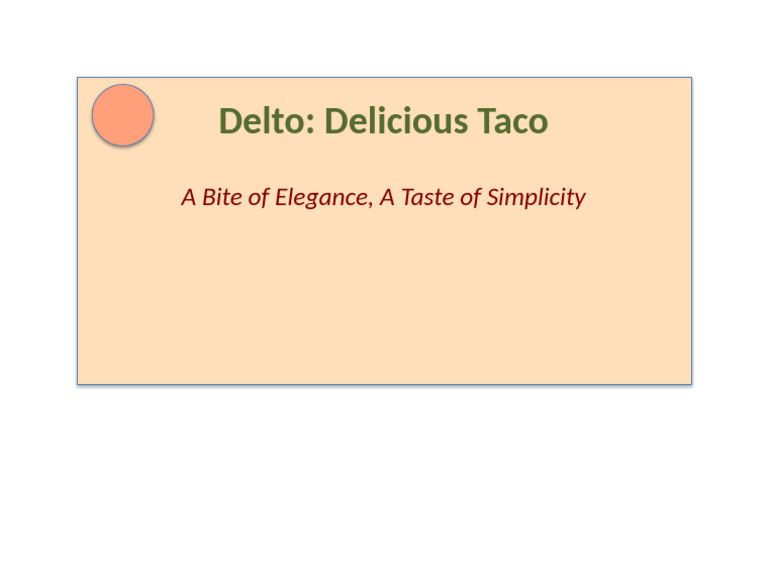 Delto Taco Label Design | PDF