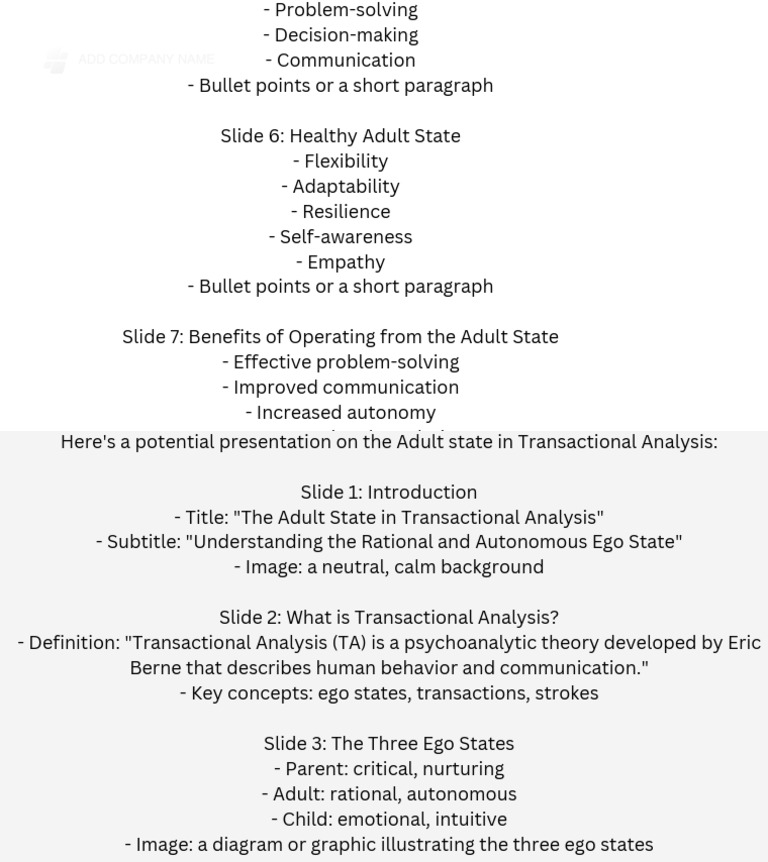 Understanding the Adult State in TA | PDF