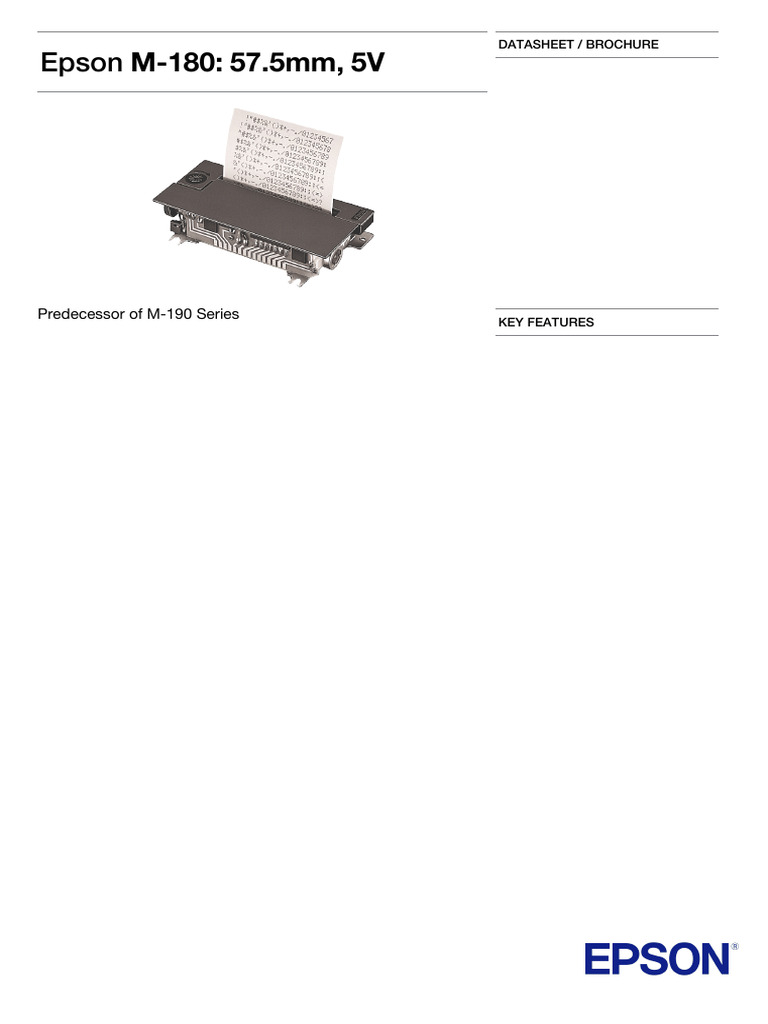 epson-m-180-57.5mm-5v-datasheet | PDF