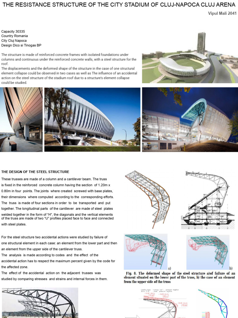 Cluj Arena Structural Design | PDF