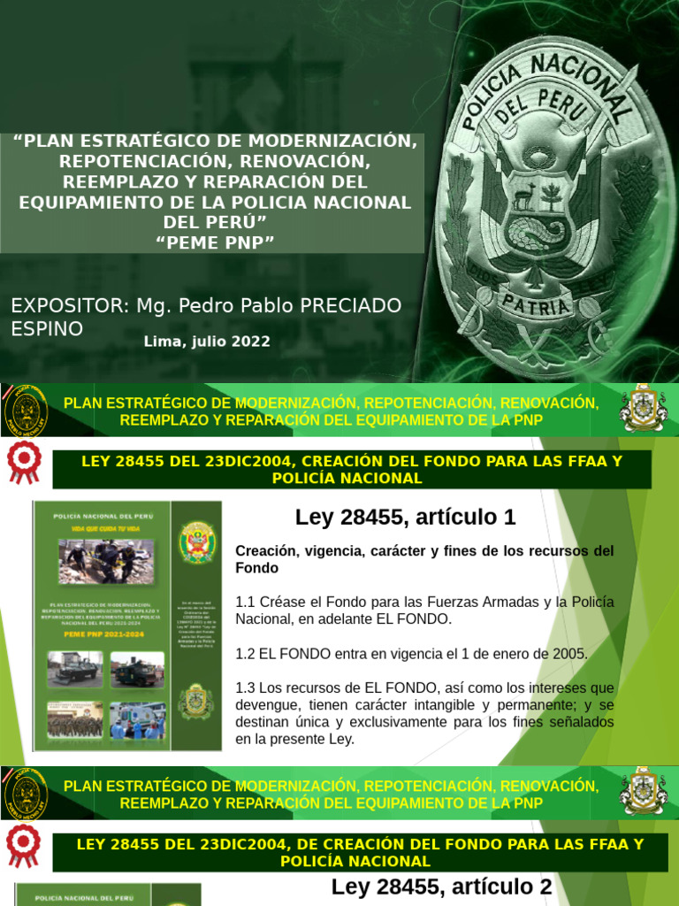 3. PEME - PPPE | PDF | Perú | Seguridad internacional