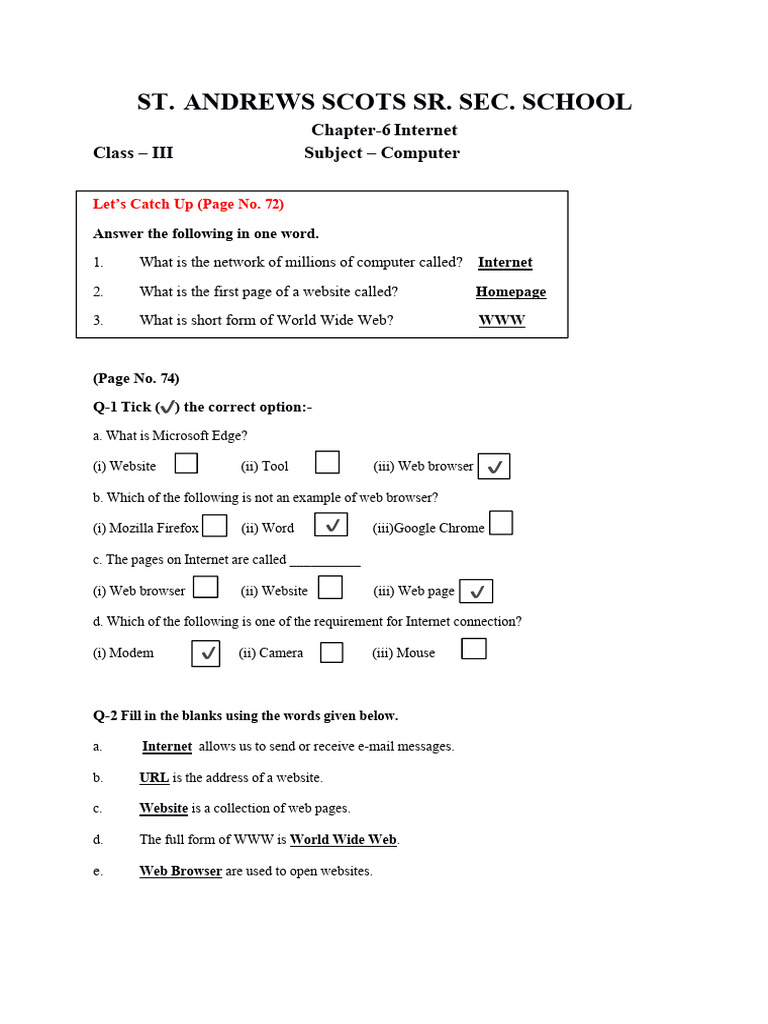 Computer - Ch-6 Internet (III) | PDF