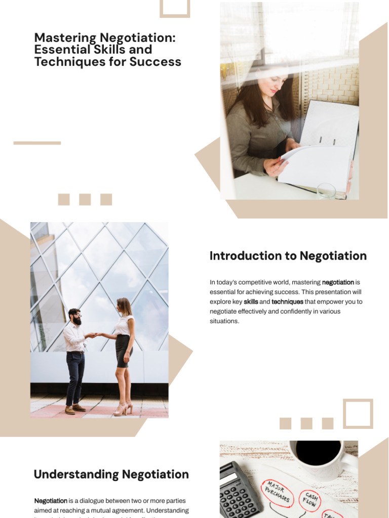 Essential Negotiation Skills for Success | PDF | Negotiation | Learning