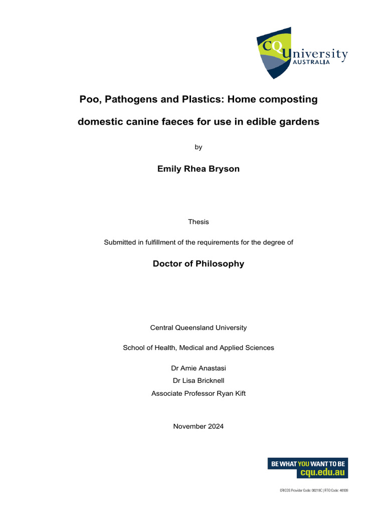 BRYSON, Emily - Final Thesis | PDF | Compost | Thesis