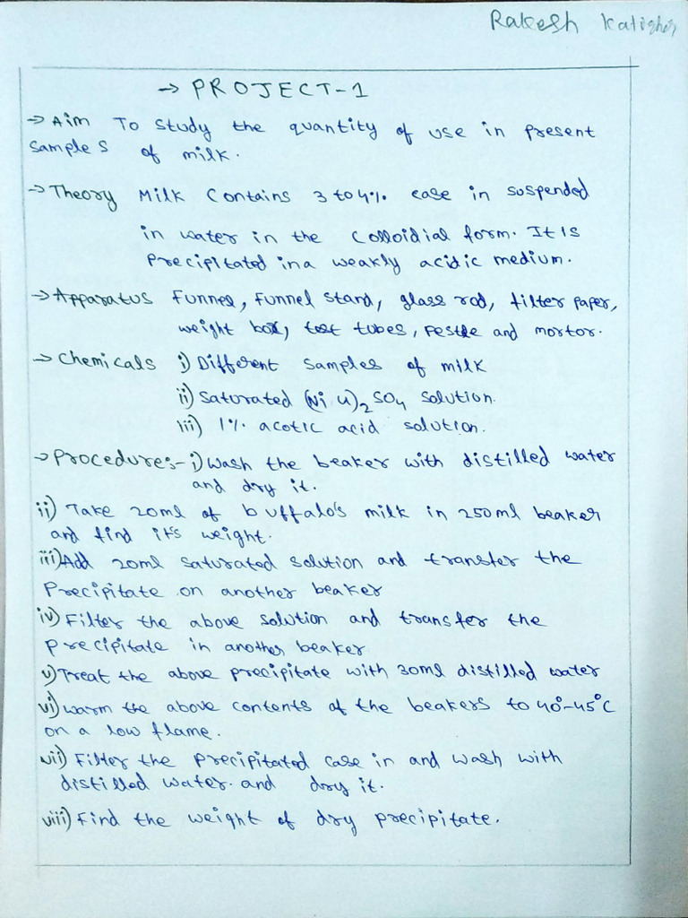 Project (Chemistry) | PDF