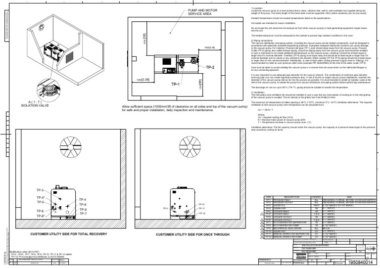 Installation Drawing - LRP 700-1000VSD+ - EN | PDF | Pump | Vacuum