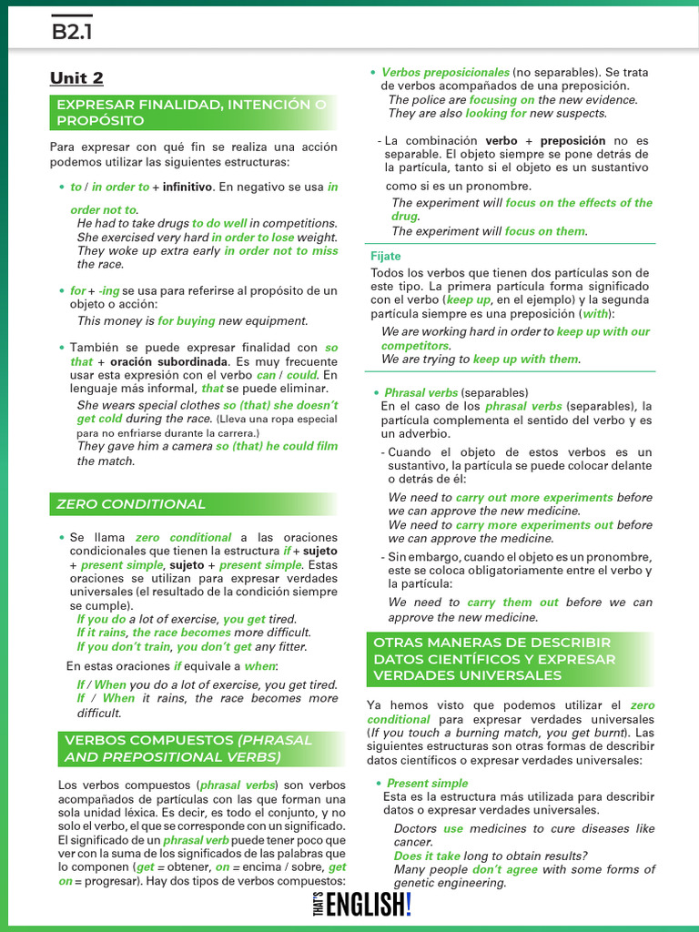 B2.1_U2_GrammarReference-3983547 | PDF | Relaciones sintácticas | Gramática