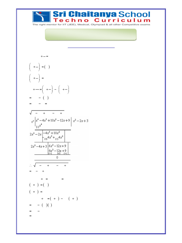 WORK SHEET-2. Polynomials - Solutions | PDF | Zero Of A Function | Elementary Mathematics