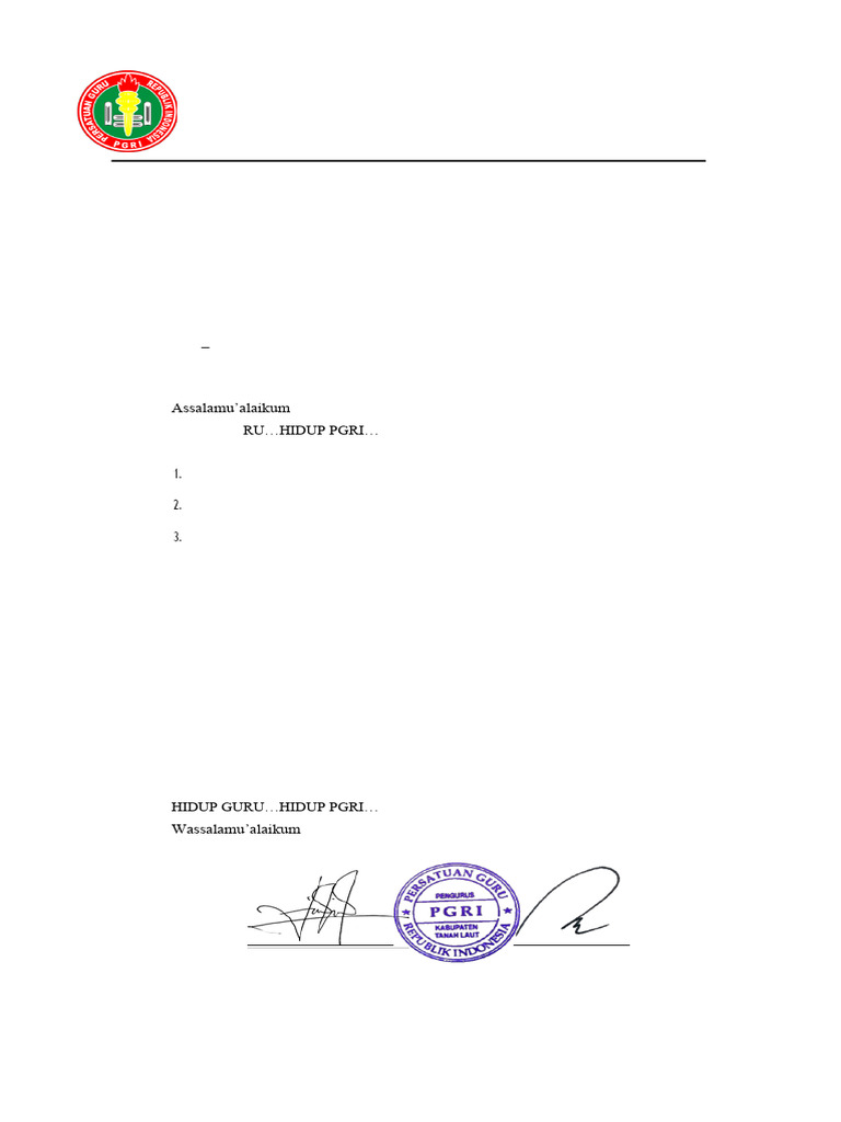 Himbauan Pemasangan Spanduk HUT PGRI 2024 | PDF