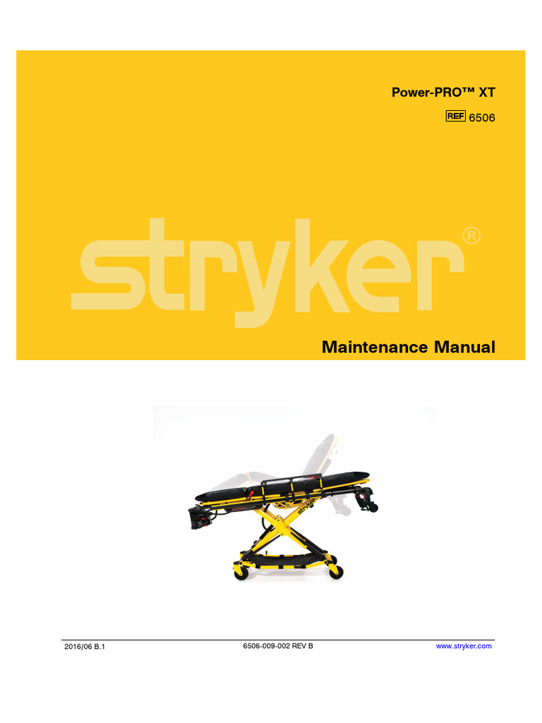 Stryker Maintenance Manual Power Pro XT 6506 | PDF
