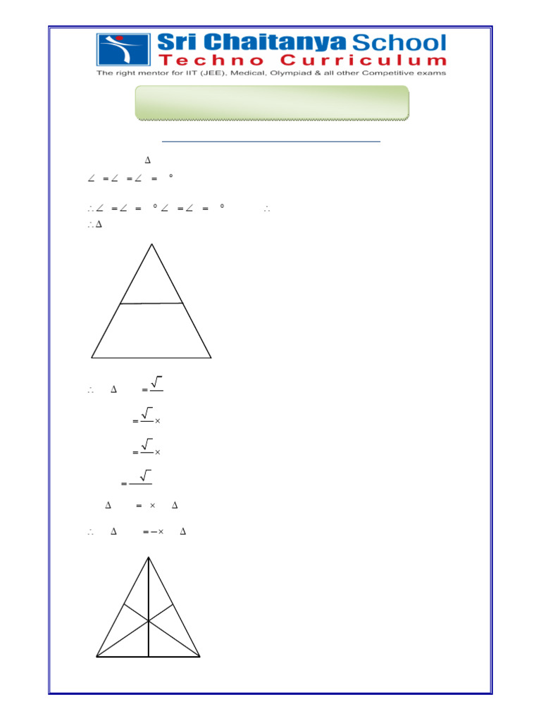WORK SHEET-2. Triangles and Its Properties_SOLUTION | PDF | Classical ...
