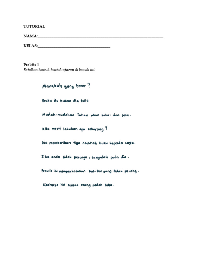 Tutorial 5-Sintaksis | PDF