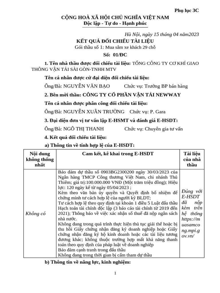 Kết Quả Doi Chieu Tai Lieu - 3C | PDF