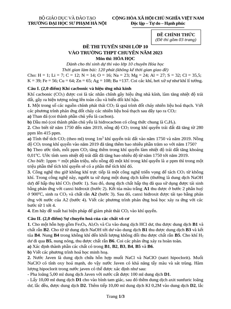 Chuyên DHSP 2023 | PDF