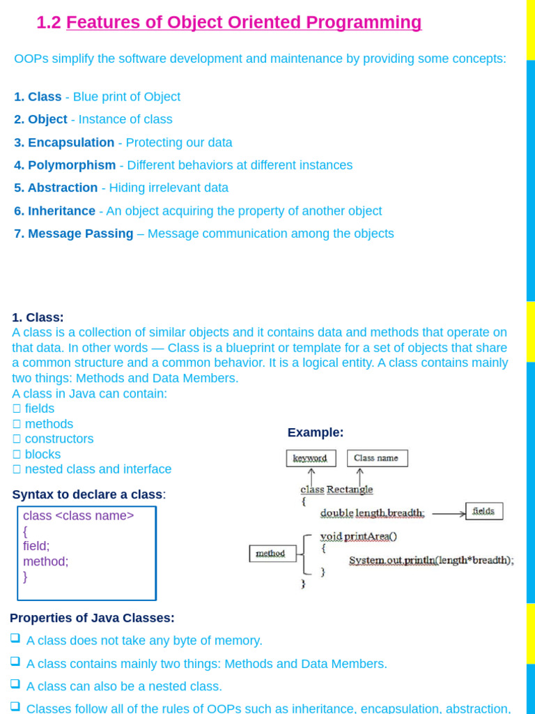 Key Features of Object Oriented Programming | PDF | Class (Computer ...