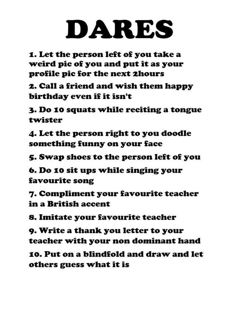 Dares | PDF