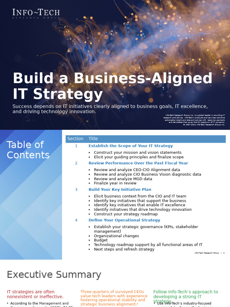 It Build a Business Aligned IT Strategy Phases 1 4 V5 | PDF | Strategic ...