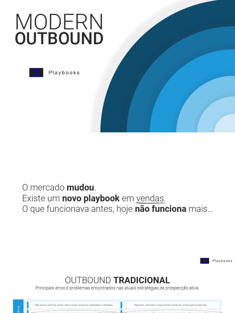 Modern Outbound Playbooks PDF | PDF | Marketing | Avaliação comparativa