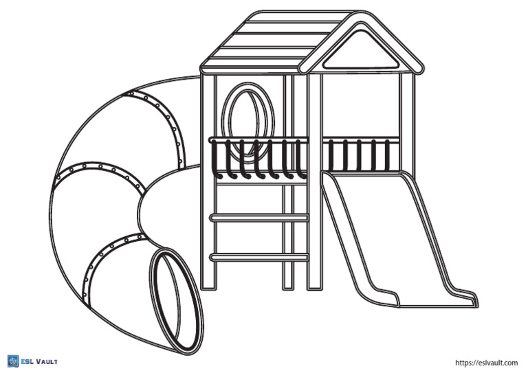 Small Play Ground Colouring Page | PDF