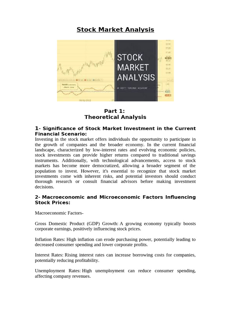 Stock Market Analysis | PDF | Investing | Macroeconomics