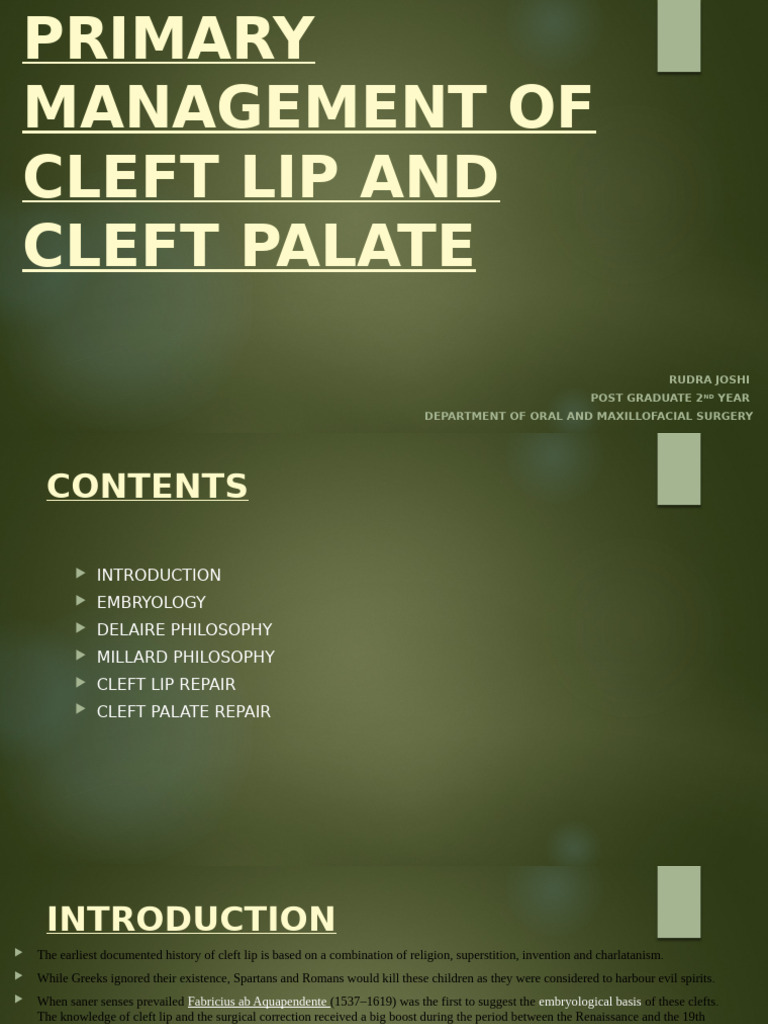 Cleft Lip and Palate | PDF | Human Nose | Tongue