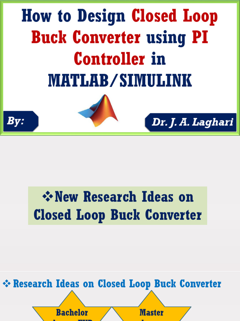 Closed Loop Buck Converter MATLAB SIMULINK MODEL | PDF | Applied Mathematics | Electronic ...