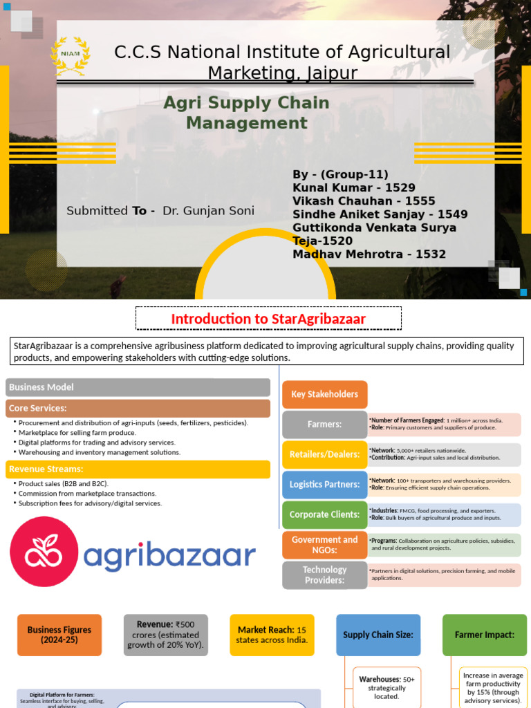 Agri Supply Chain Management | PDF | Supply Chain | Pricing